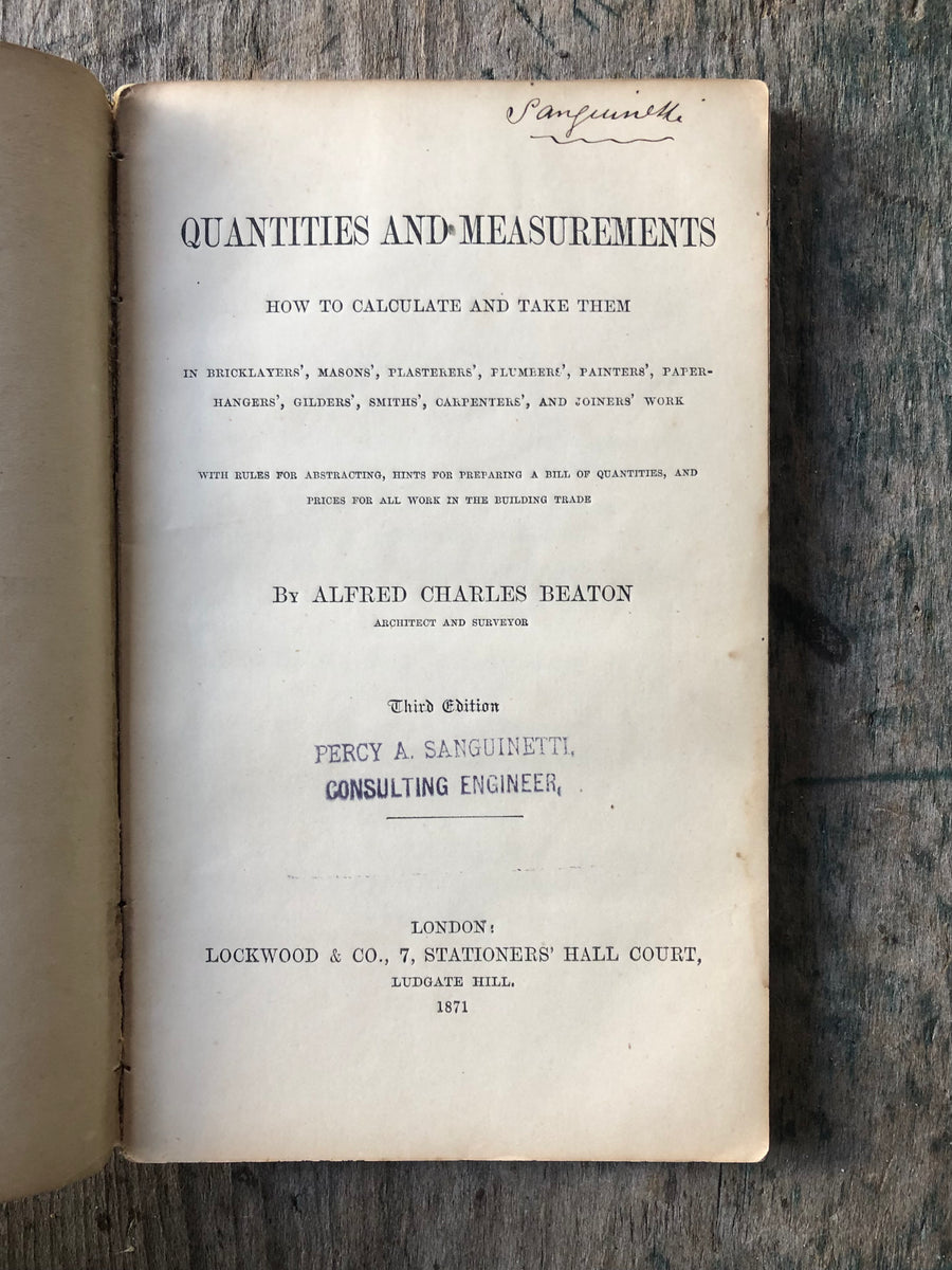 Quantities and Measurements: How to Calculate and Take Them by Alfred ...