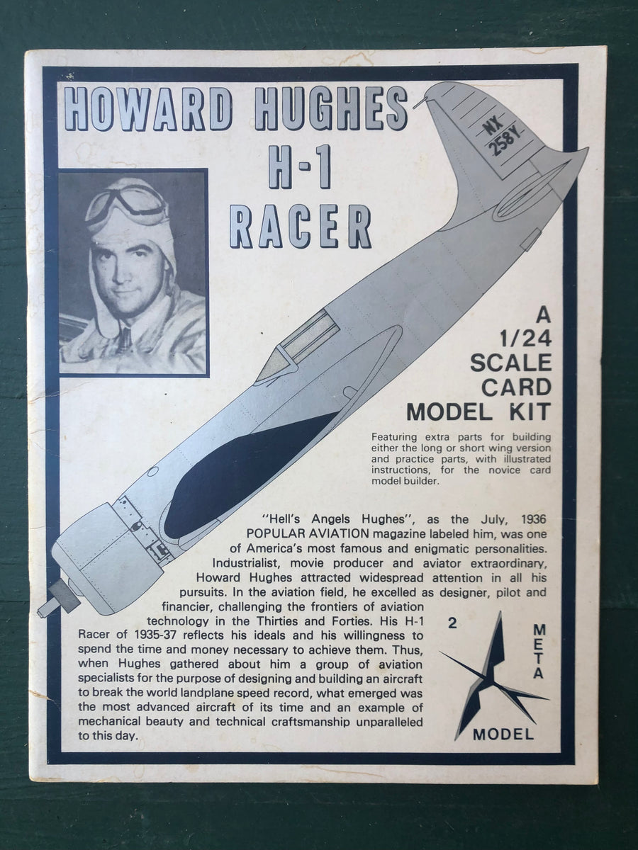 Howard Hughes H-1 Racer: A 1/24 Scale Card Model Kit – Under the Covers ...