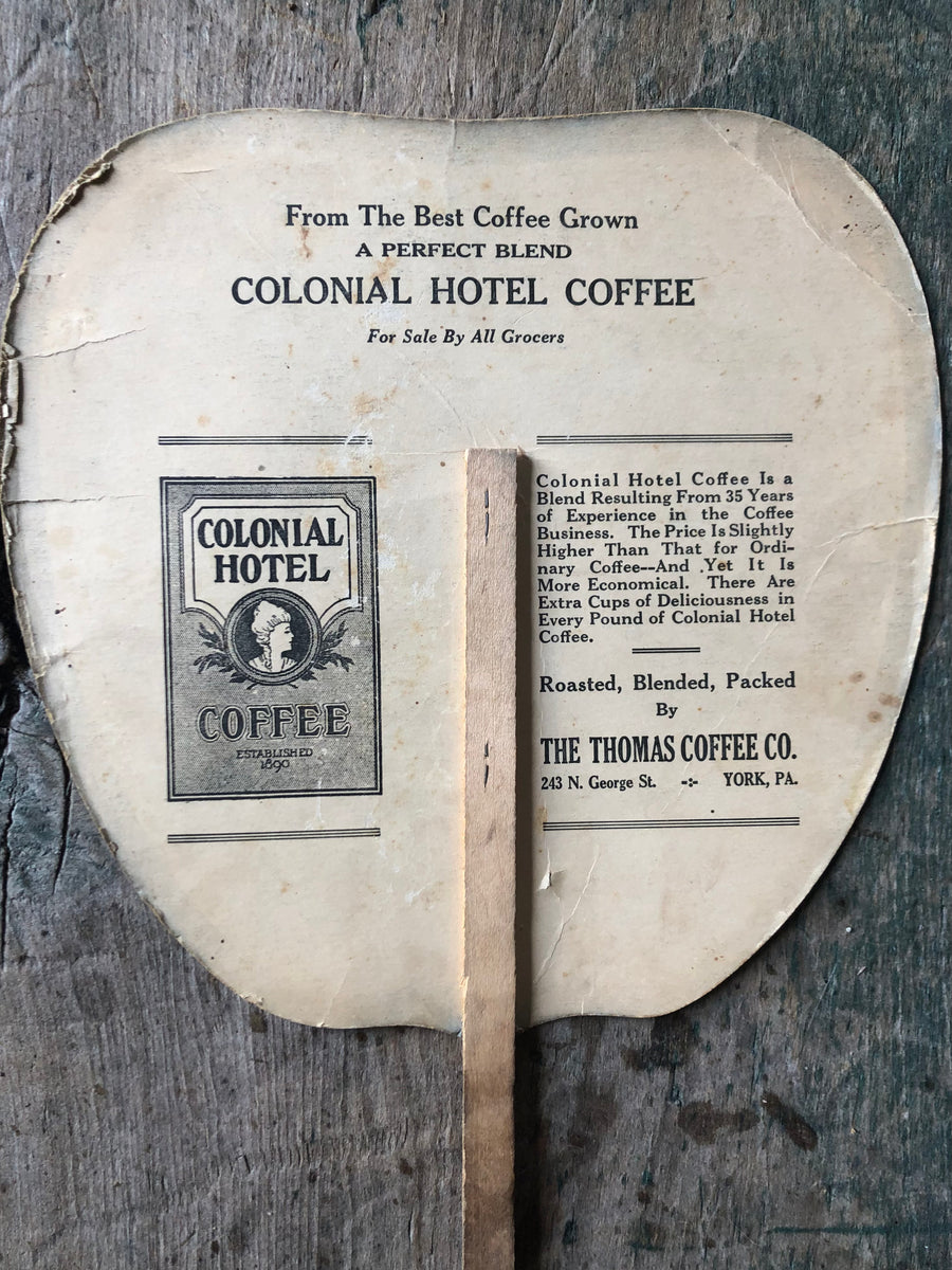 Antique Paper Advertisement Fan – Under the Covers Antique and Vintage ...
