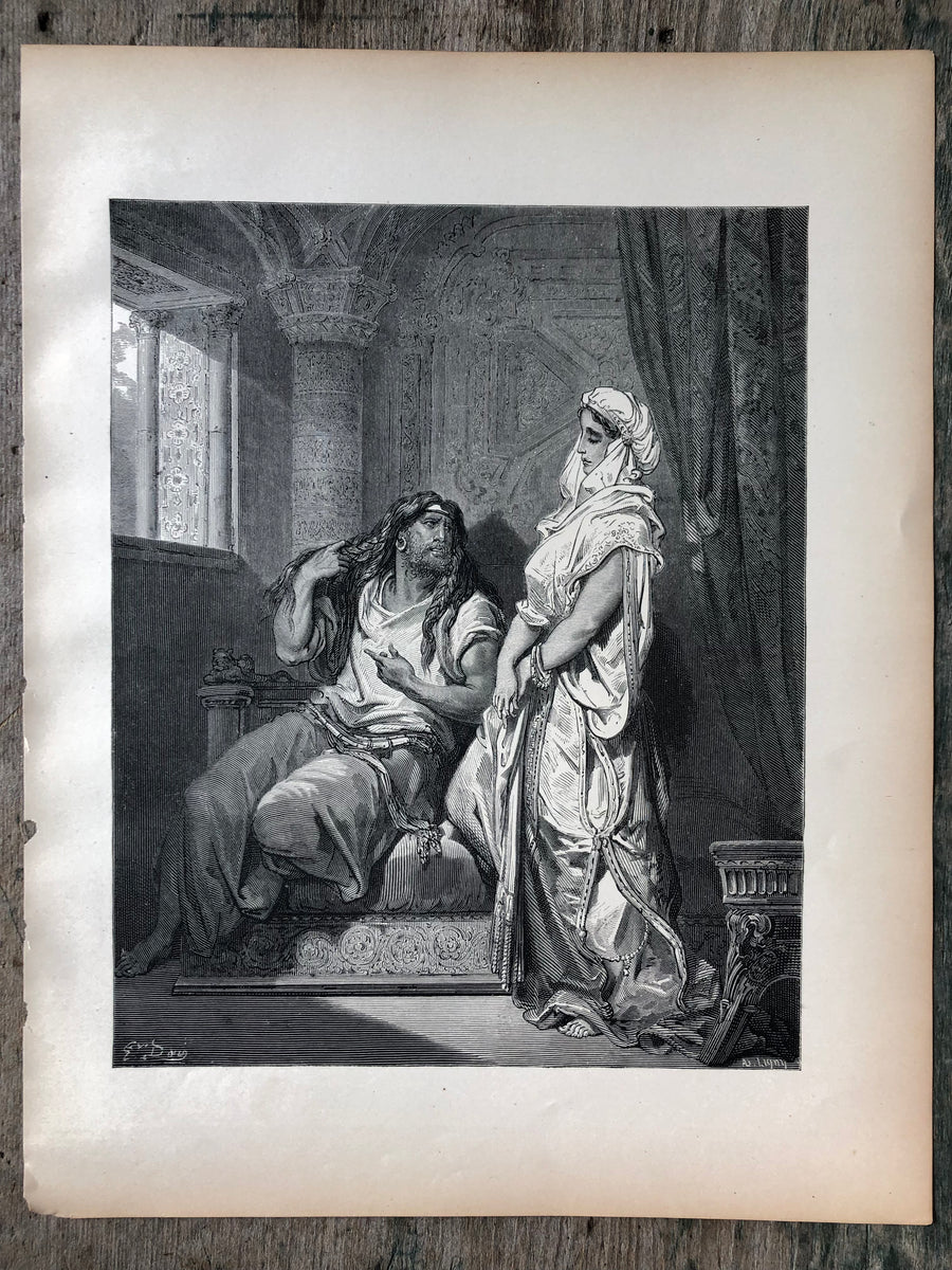 Samson and Delilah. From The Dore Bible Gallery by Gustave Dore – Under ...