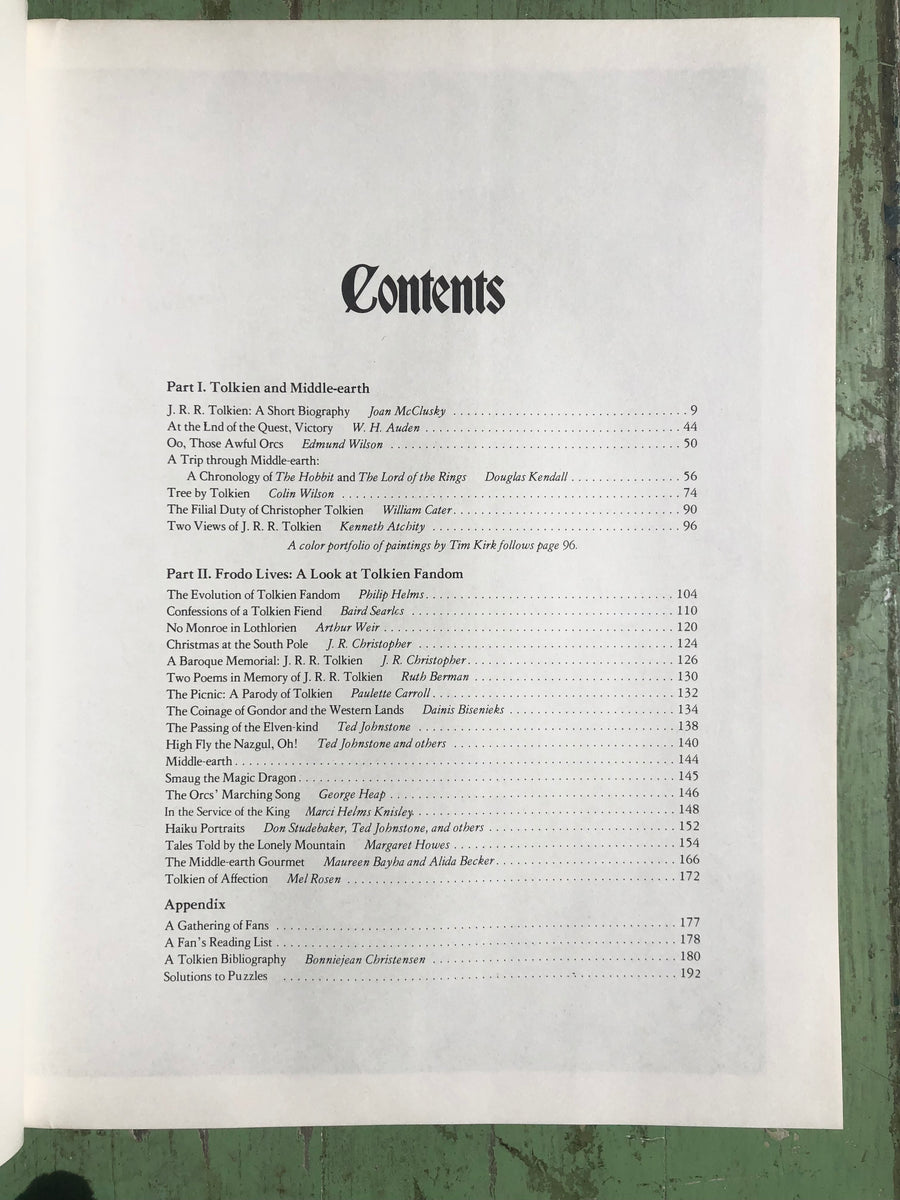 A Tolkien Treasury. Edited by Alida Becker. Illustrations by Michael G ...