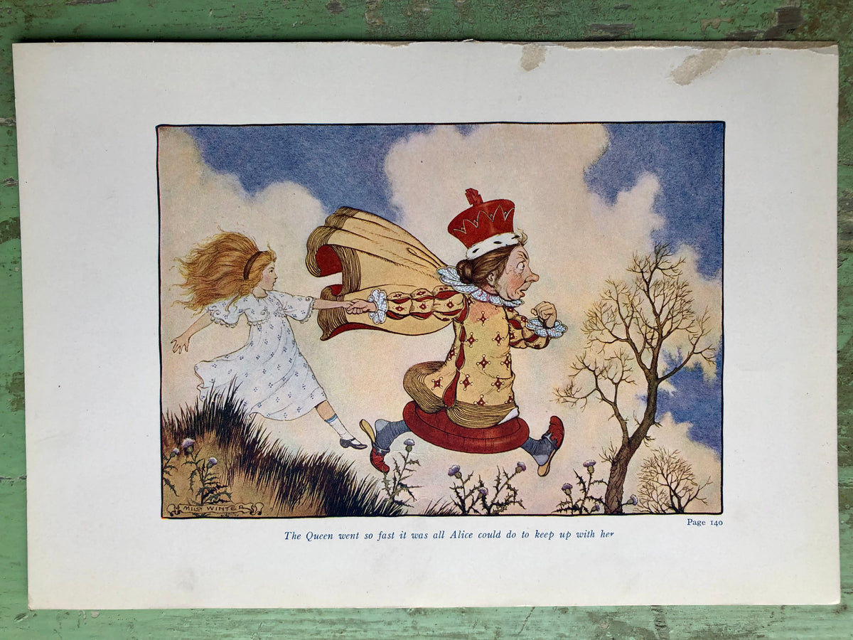 "The Queen went so fast it was all Alice could do to keep up with her ...
